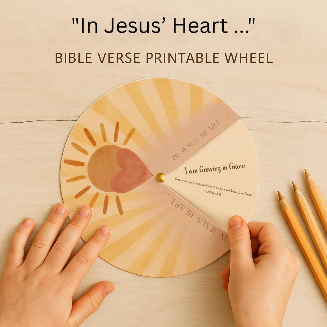 Bible Verse Printable Wheel Bible School Craft Scripture for Kids ...