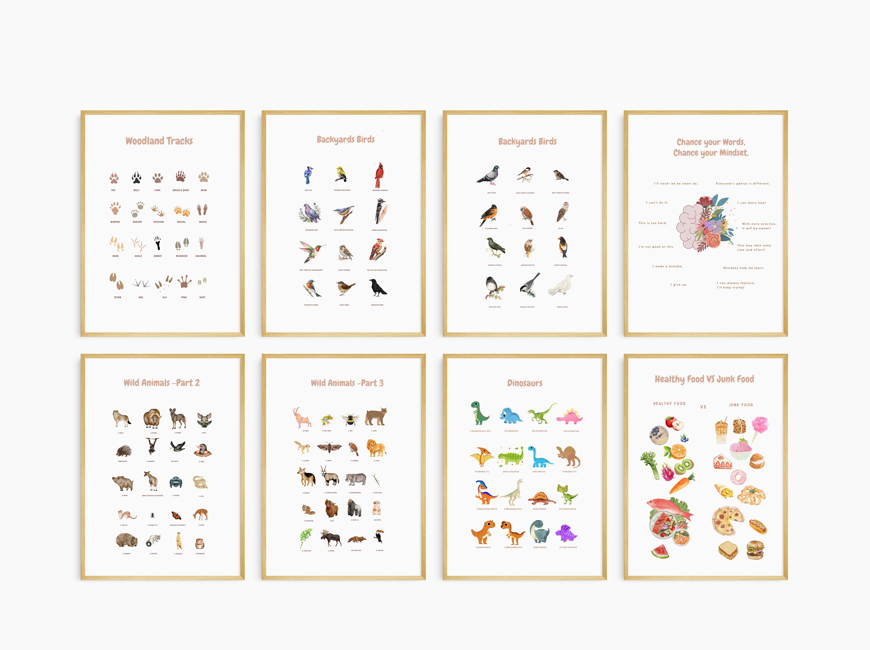 Bundle of 150 Educational Posters Homeschool Learning Prints Printables ...