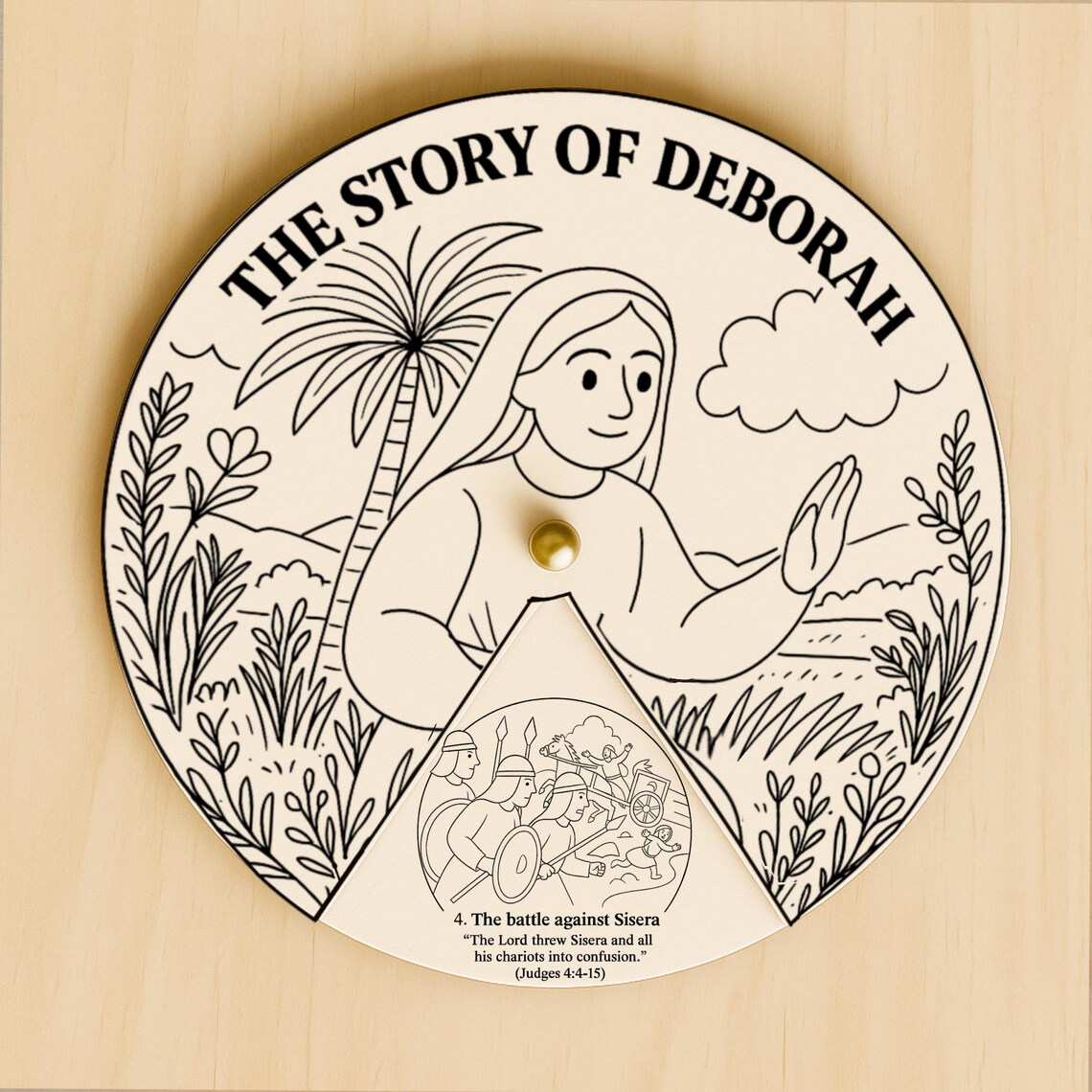 The Story of Deborah Coloring Bible Craft Activity for Kids Deborah ...