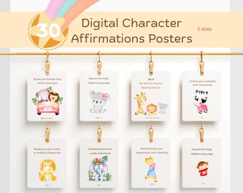 Digital Character Affirmations 40 Book Characters Childrens Storybook ...