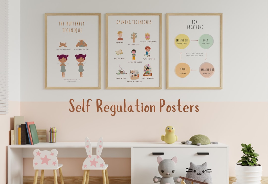 Self-regulation Posters for Kids Emotional Control Calming Techniques ...