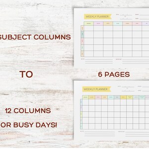 Homeschool Planner Printable Weekly Schedule Digital Download ...