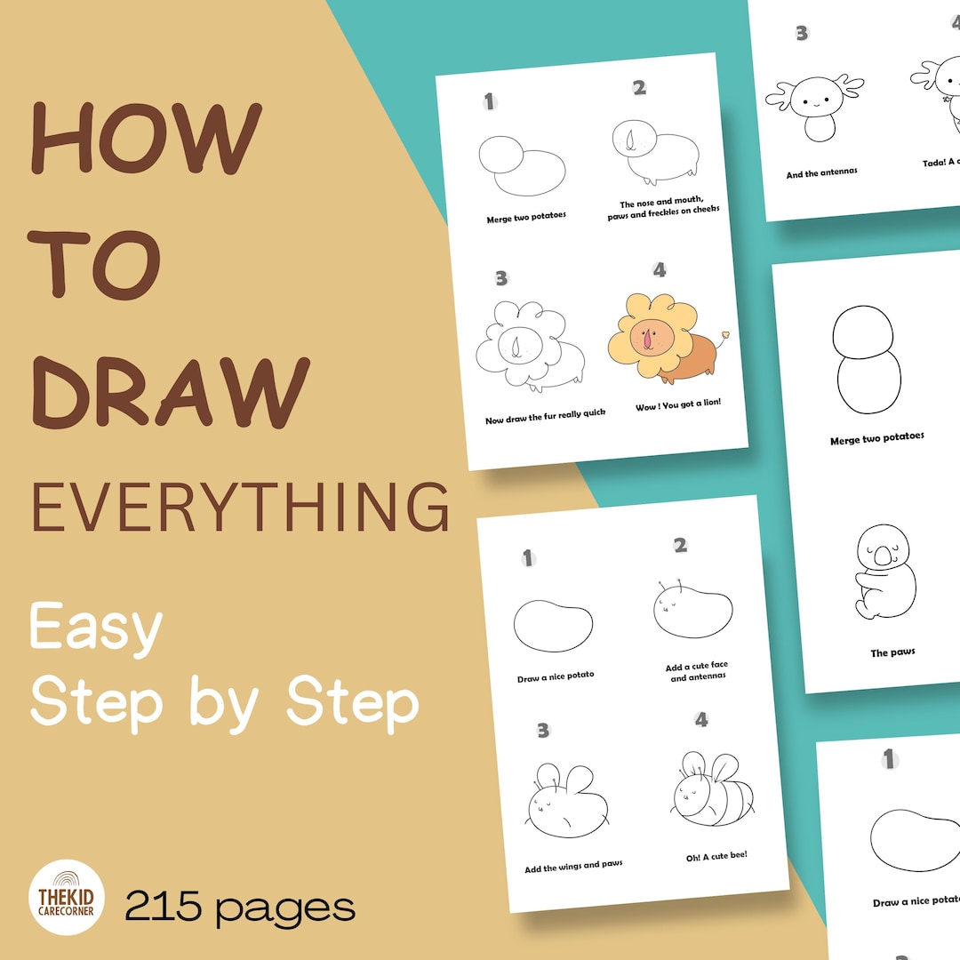 Easy Drawing Guide Step by Step Tutorial Learn to Draw for Kids and ...