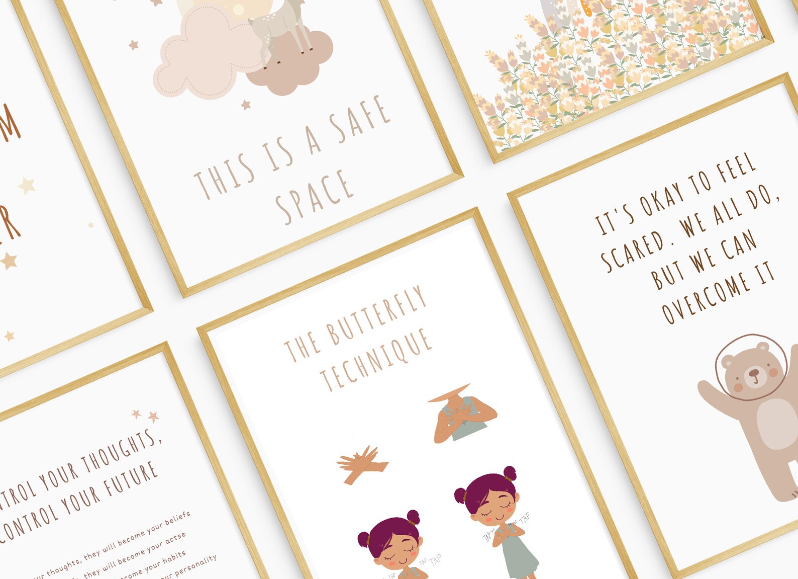 Set of 32 Calm Corner Posters, Kid's Room Decor, Calm Kid Corner, Boho ...