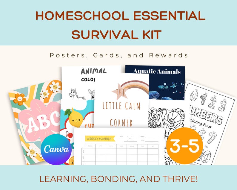 Editable Preschool Printable Homeschool Survival Kit Routine Emotional ...
