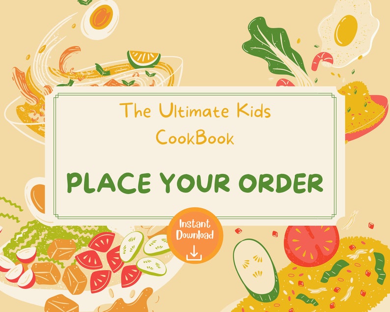Kids Cookbook Cookbook Binder Recipe Binder Cook Book Template Family Cookbook Recipes Journal ...