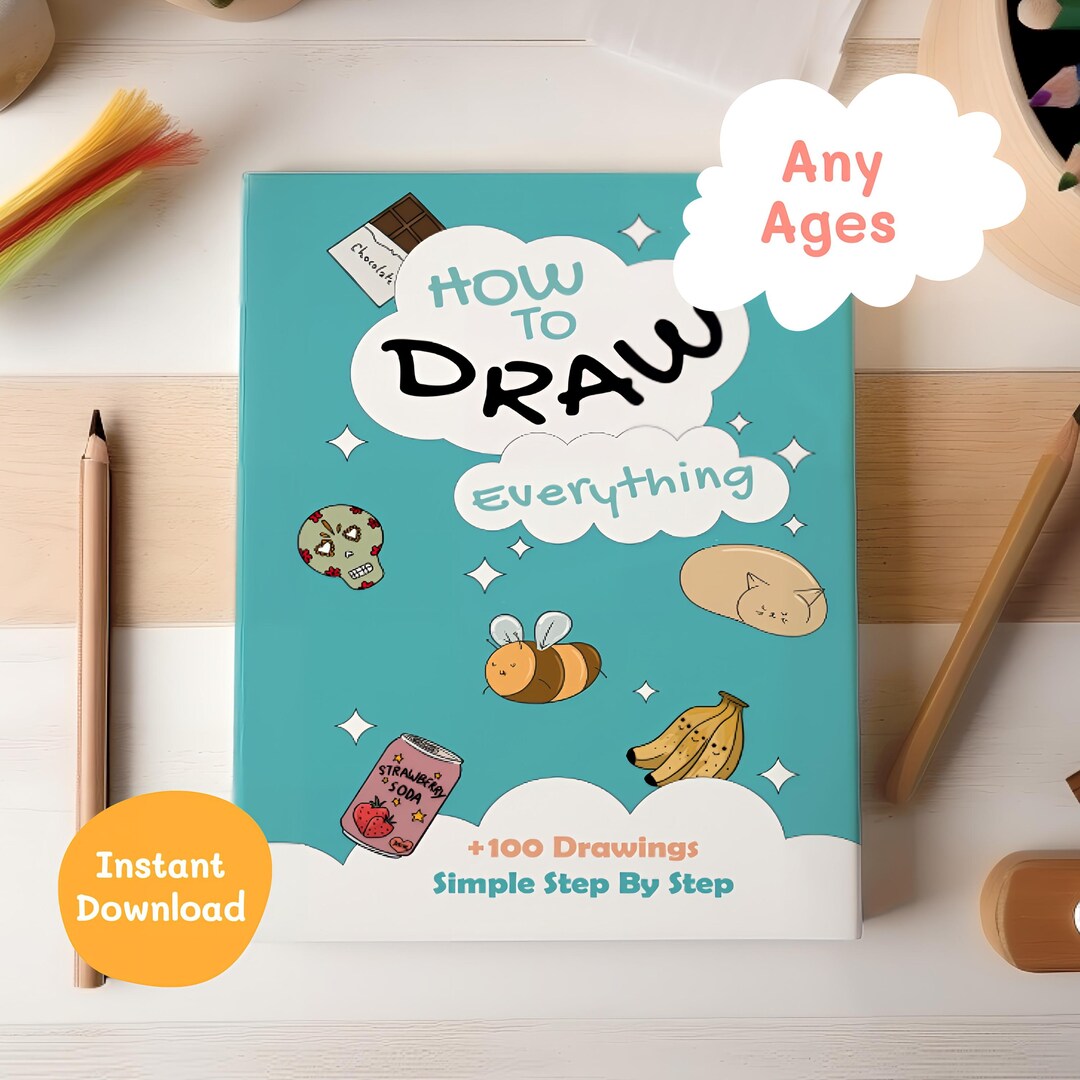 Step by Step Drawing Book for Kids Printable Learn to Draw Workbook ...