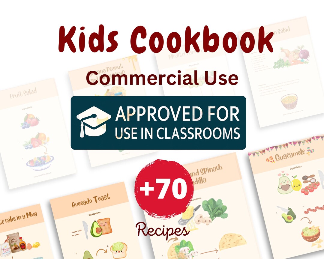 Kids Cookbook Commercial Licence Teacher Activity Cooking Classroom ...