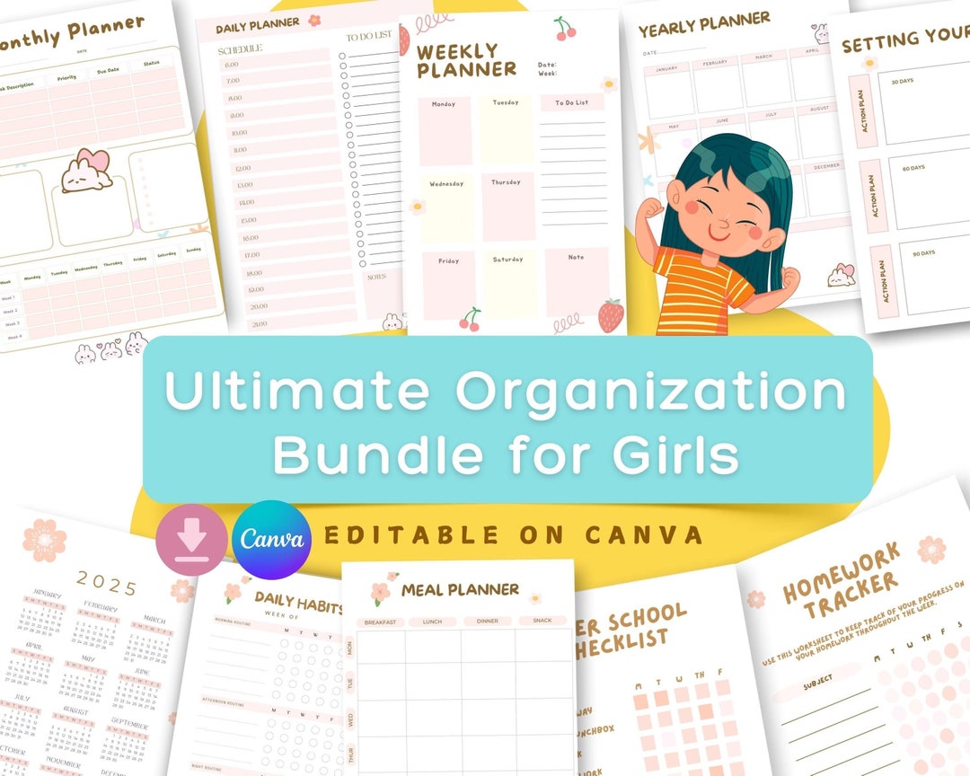 Kids Daily Planner Elementary Student Digital Homeschool Organization ...
