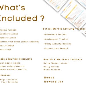 Kids Planner Printable Daily Schedule Homeschool Student Organizer ...