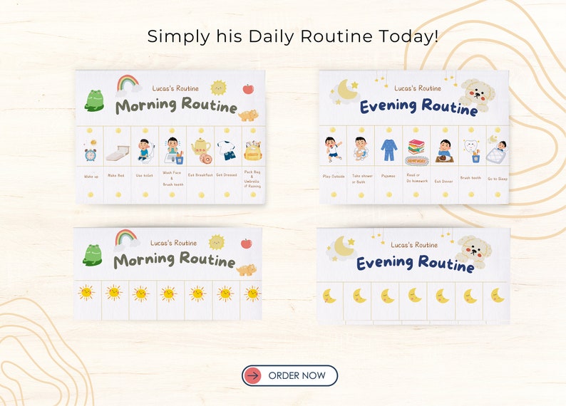 Routine Flip Chart, Routine Chart, Chore Chart, Daily Checklist, Kids Daily Tasks Daily Rhythm ...