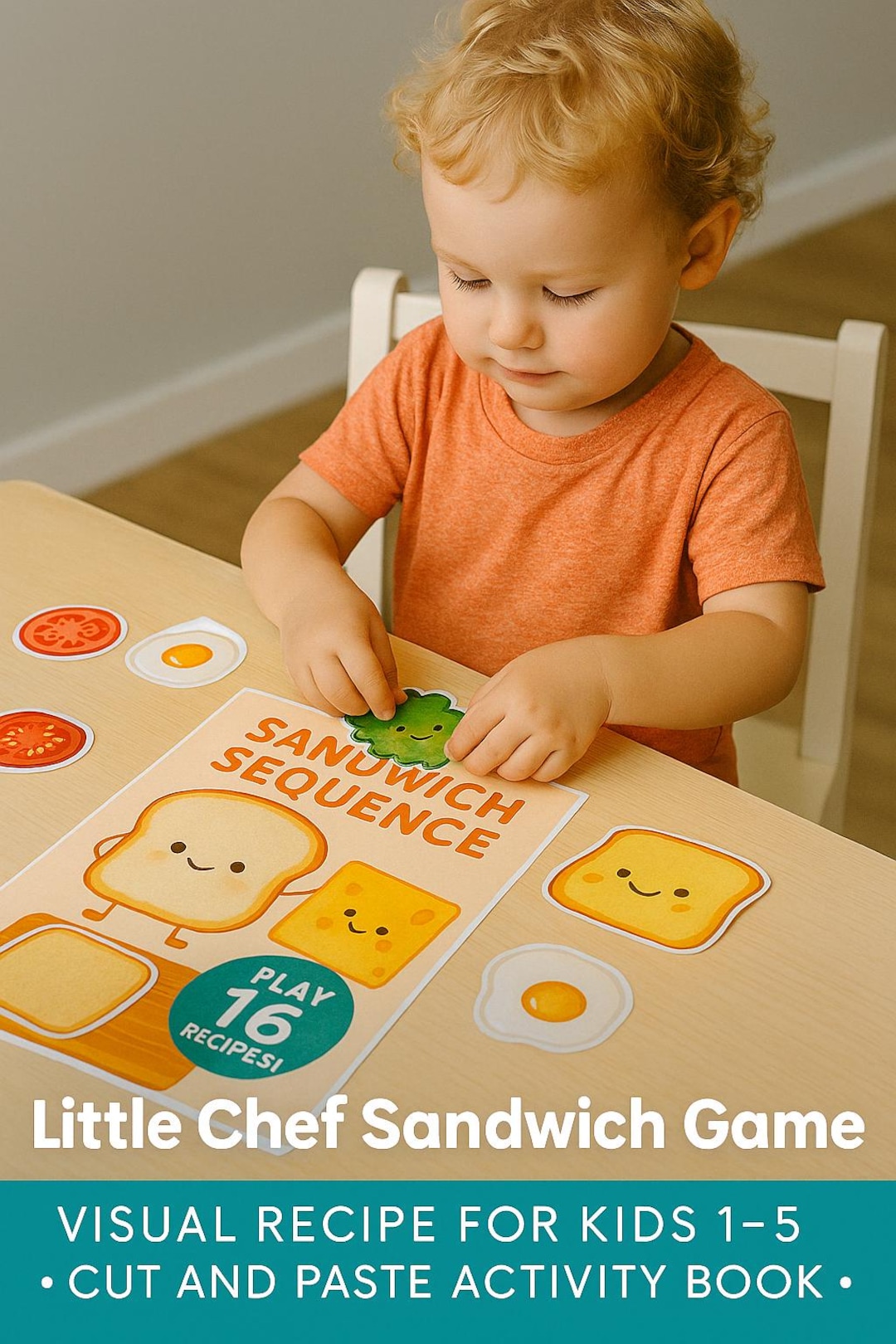 Activity Book for Kids 1-5 Visual Recipe Activity Quiet Busy Book Cut ...