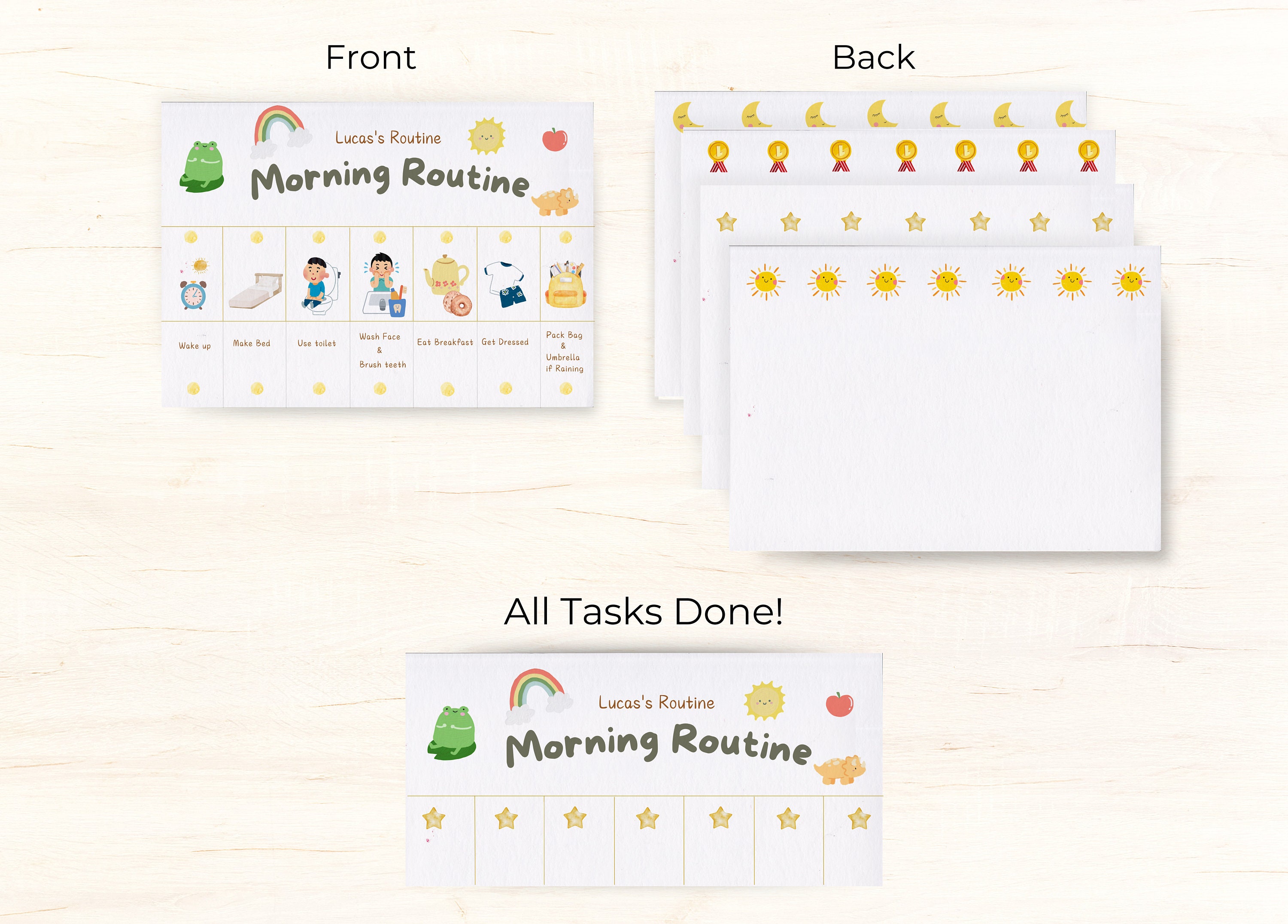 Routine Flip Chart, Routine Chart, Chore Chart, Daily Checklist, Kids ...
