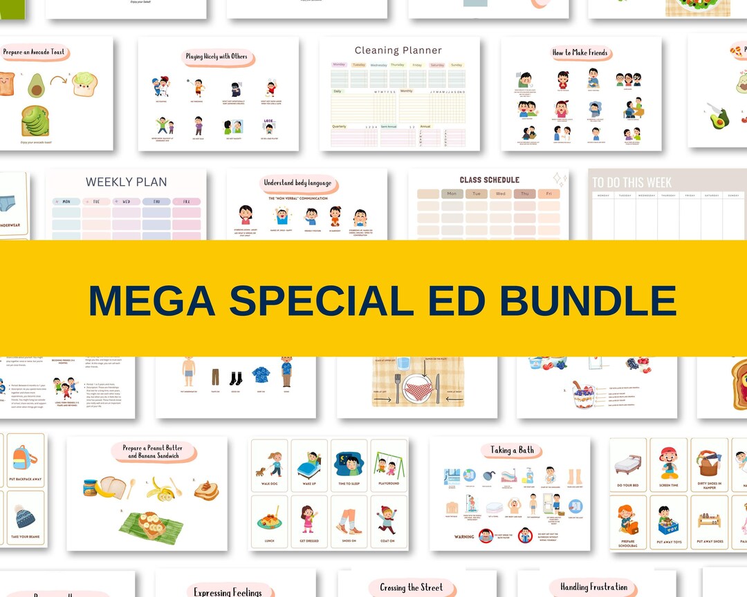 Special Needs Visual Aid Social Emotional Learning Daily Routine Chart ...