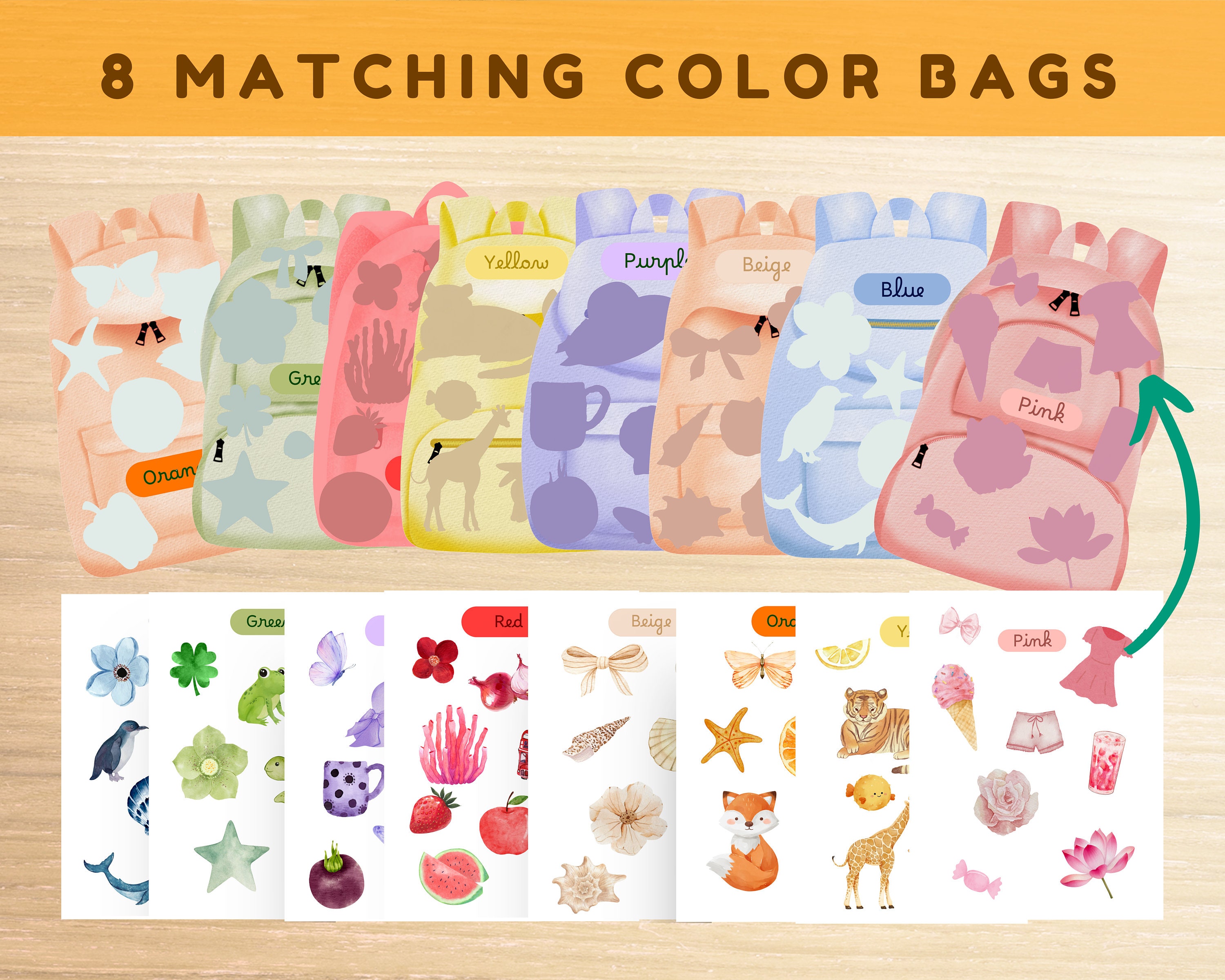 Toddler Bundle Activities, Color Sorting, Toddler Activity, Homeschool ...