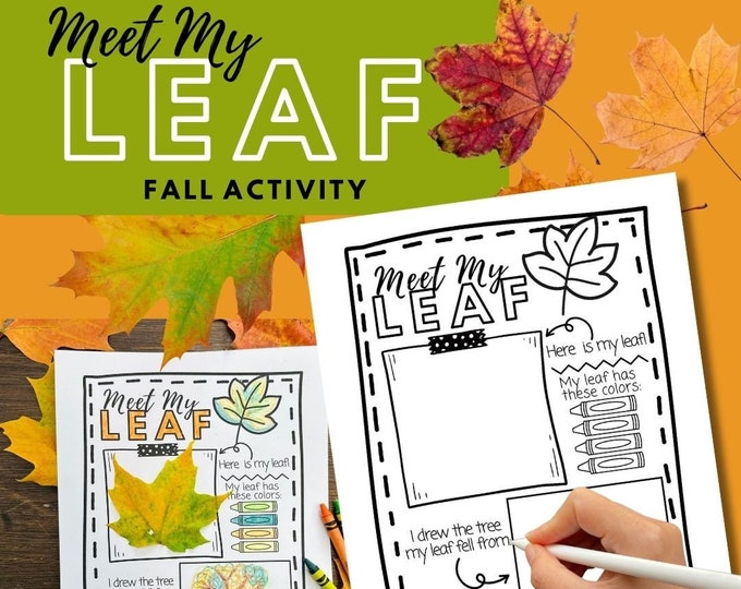 PRINTABLE: Meet My Leaf Activity - Etsy