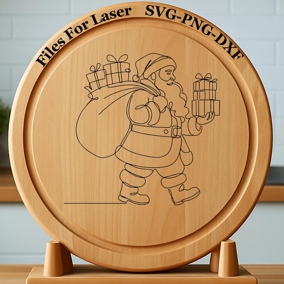 Santa Claus - Laser Engraving Files SVG DXF PNG | Digital Download for ...