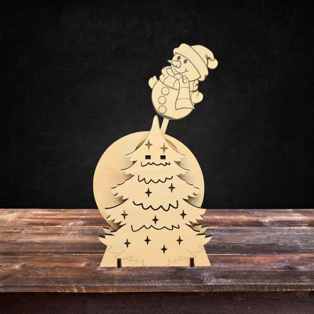 Laser Cut File Vector Rocking Snowman Svg, CNC, SVG, DXF, Pdf, Cdr ...