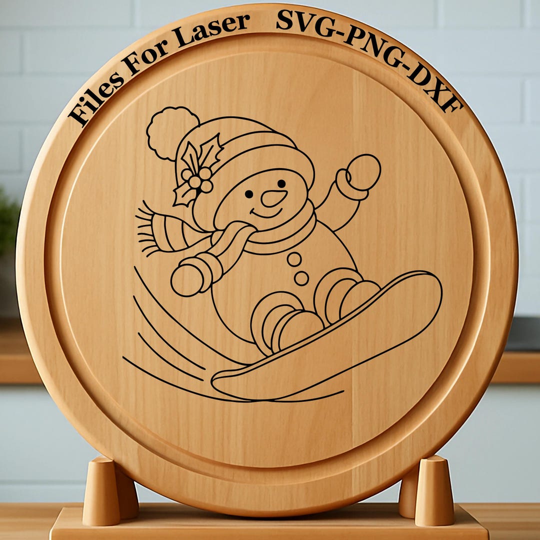 Snowman - Laser Engraving Files SVG DXF PNG | Digital Download for ...