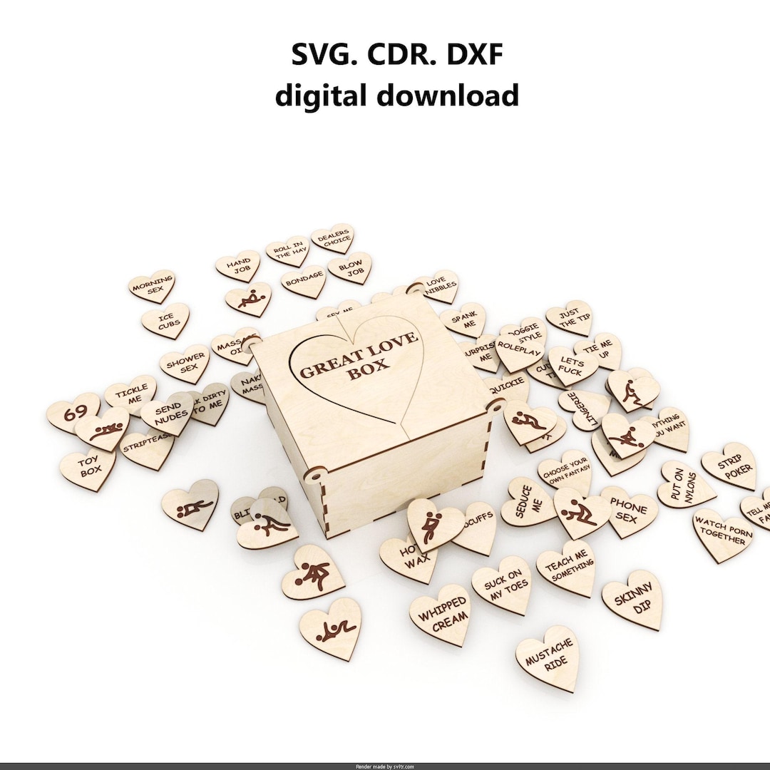 GREAT Love Box Set 62 Tokens - Laser Cut Files SVG, DXF - Cnc Pattern ...