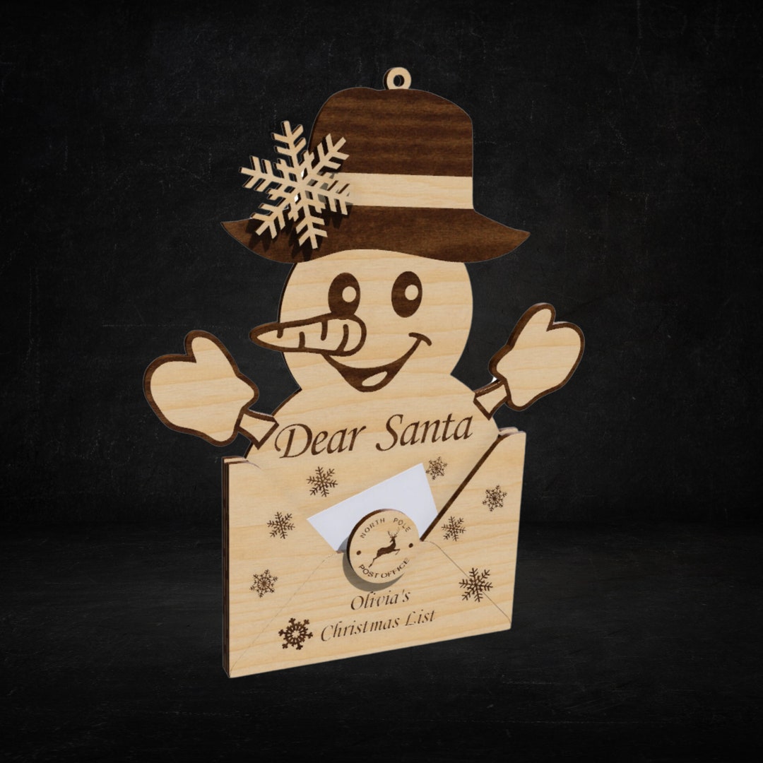 Letter to Santa Ornament Xtool, SVG CDR DXF | Santa Wish List Ornamen ...