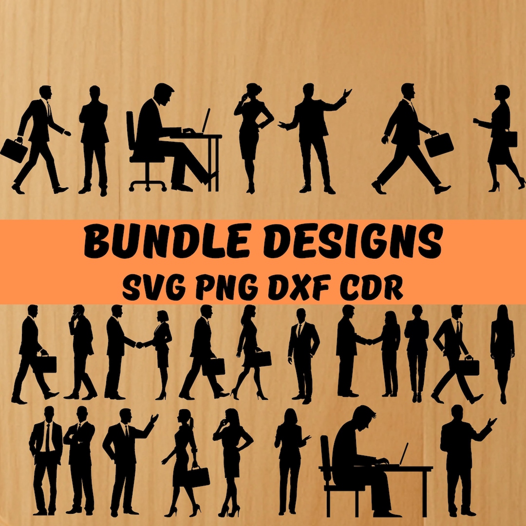 People Silhouette Svg, Business People, Active Person, Boss Printable ...