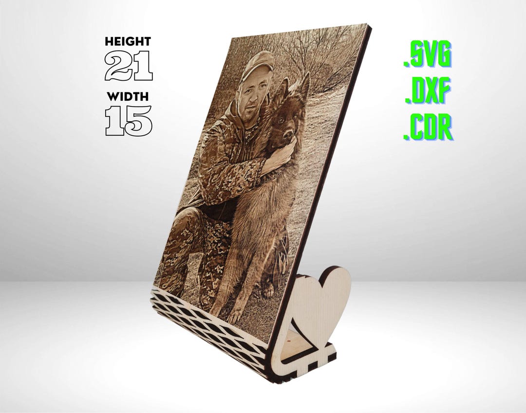 Instantly Downloadable Laser Engraving Template - Modern Curved Photo ...