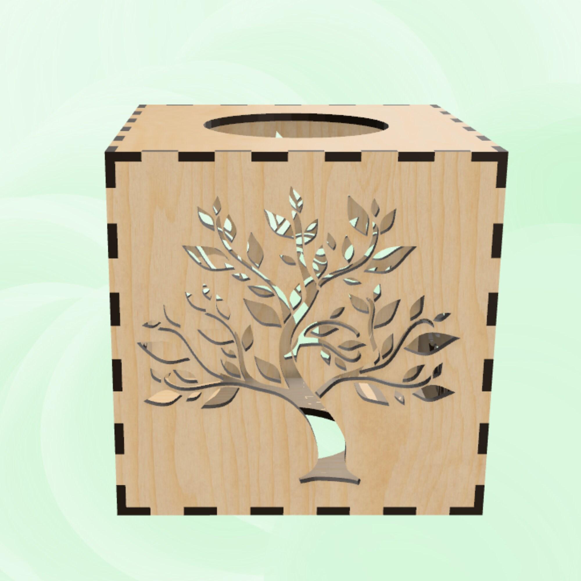 Tree of Life Tea Light Lantern | Lightburn | SVG | Digital Cut Files ...