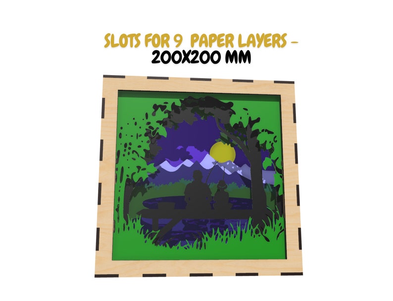 Template for a Shadow Box With Spacers, Suitable for CNC or Laser ...