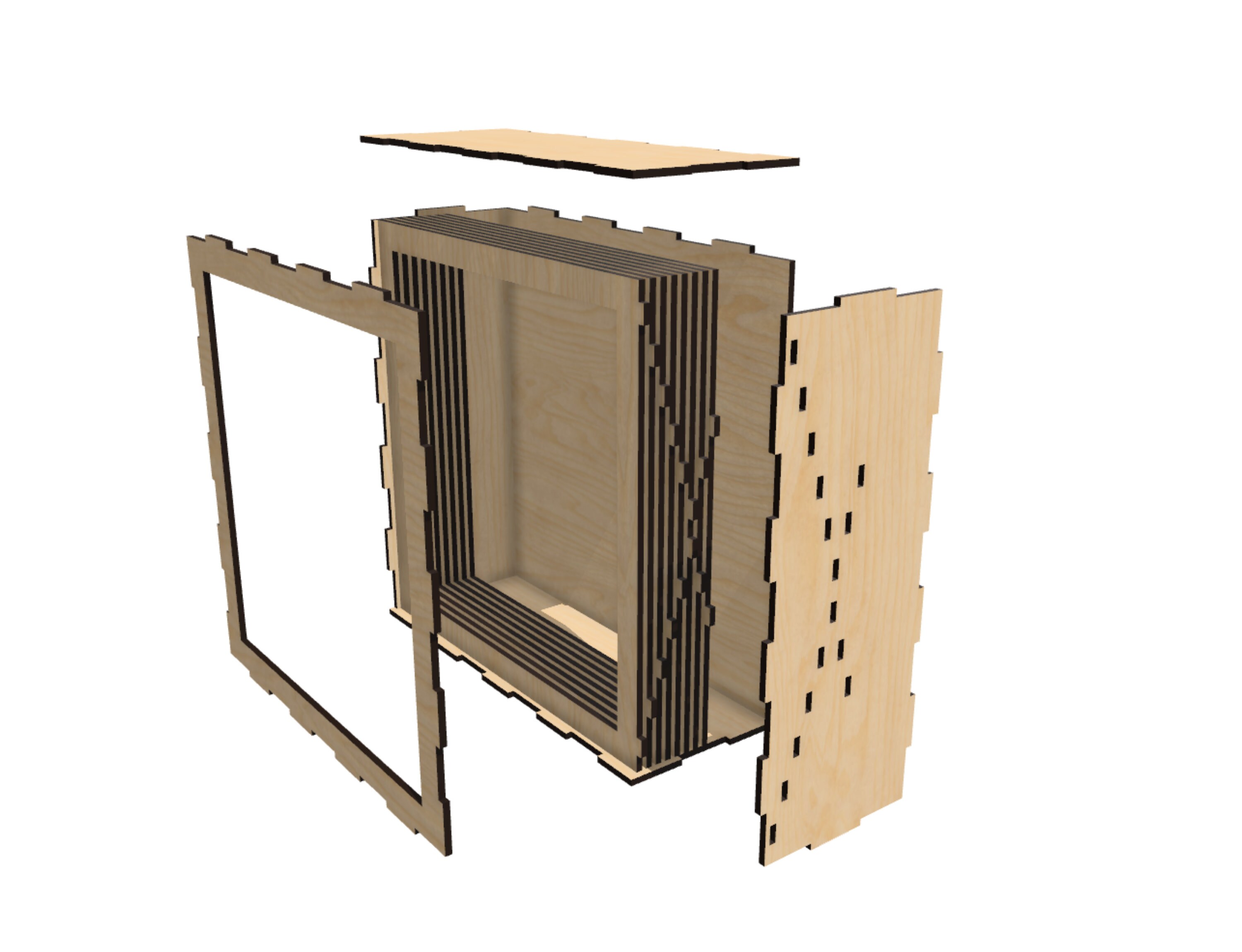 Template for a Shadow Box With Spacers, Suitable for CNC or Laser ...