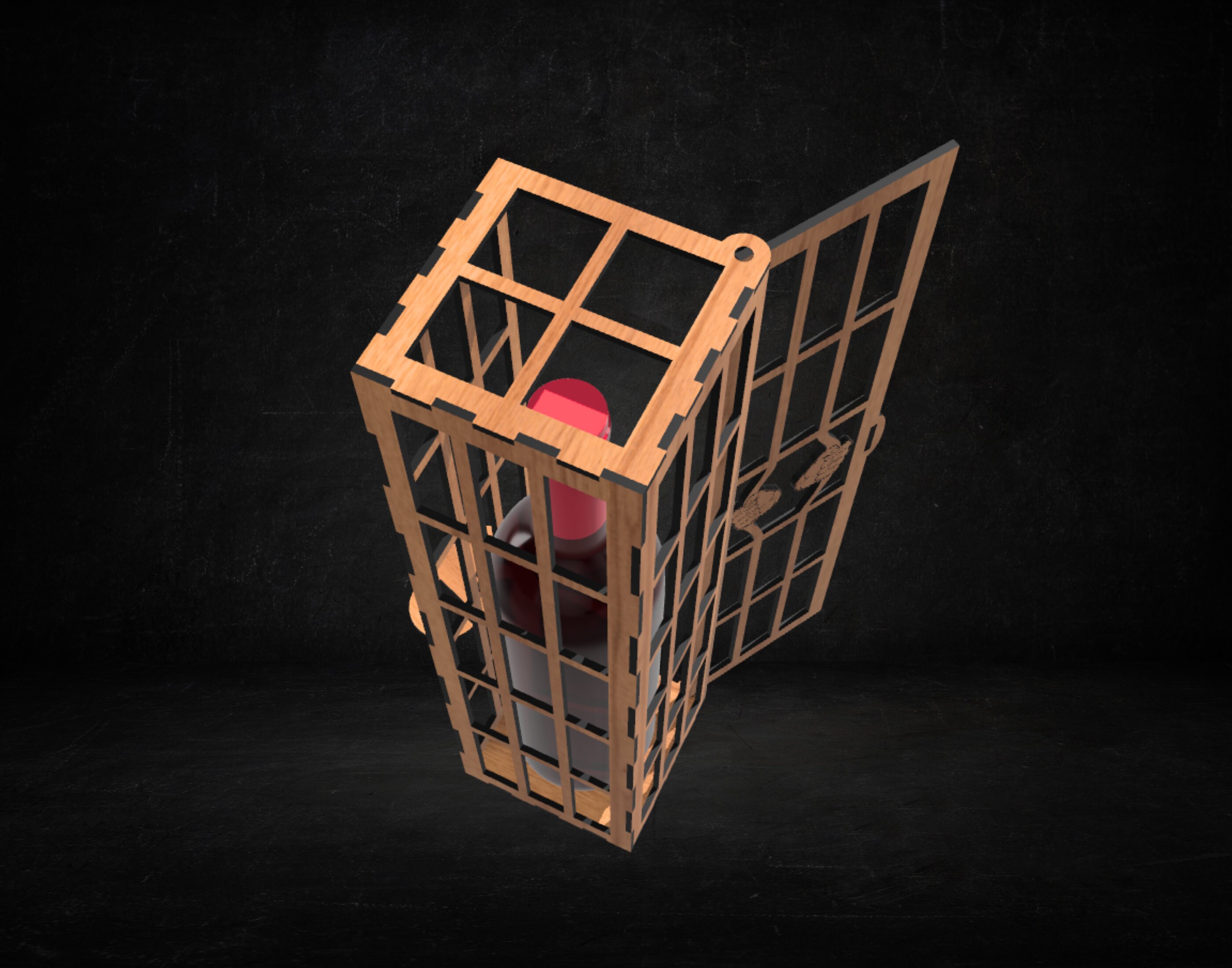 Wine Gift Box in Prison, Laser Cut Wine Box, 3mm, 1/8 Wine Box, Laser ...