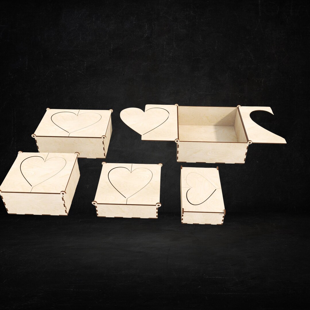 Valentines Love Boxes, 5 Different Size, for 1/8" - 1/4" - 3mm - 6mm ...