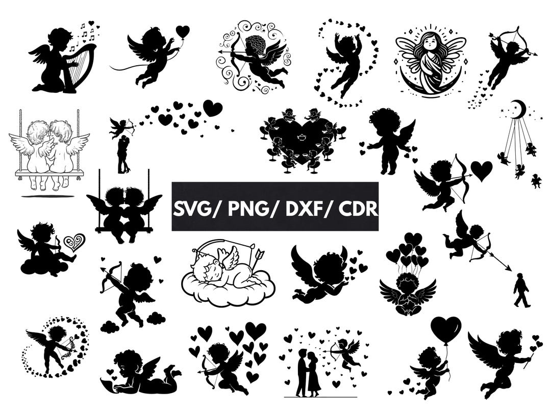 Cupid SVG Bundle, Cupid SVG, Valentine Svg, Valentine's Cupid Dxf ...