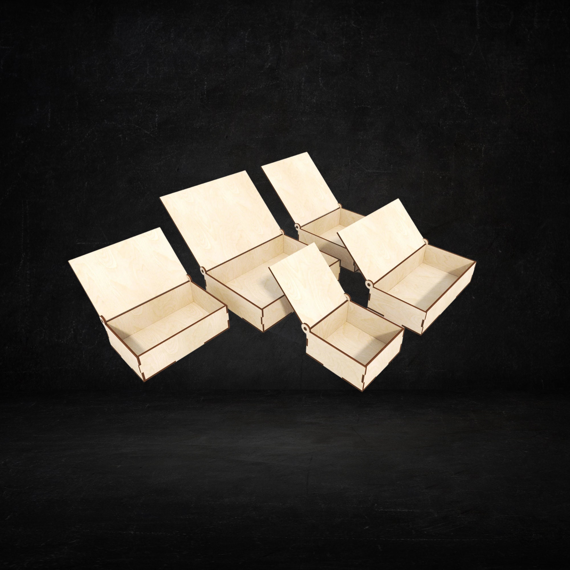 Laser Cutting Box by Size, Custom Box, Hinged Lid Boxes, Custom Wood ...