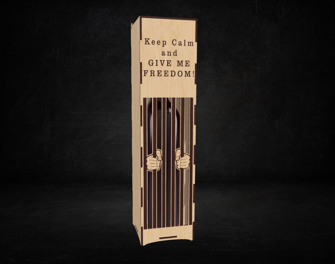 Wine Gift Box in Prison, Laser Cut Wine Box, 3mm, 1/8 Wine Box, Laser ...