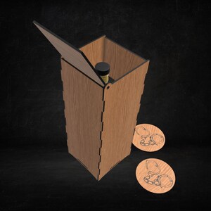 Cage Whiskey Box, Laser Cut Whiskey Box, Plywood Whiskey Box, Laser ...