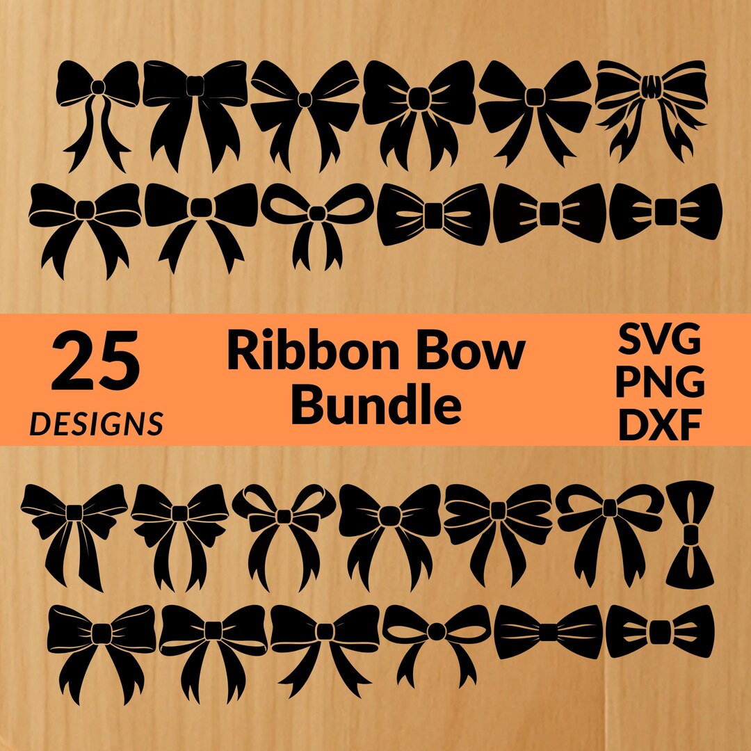 Ribbon Coquette Bow Svg Bundle Laser Engraving Files SVG PNG | Digital ...