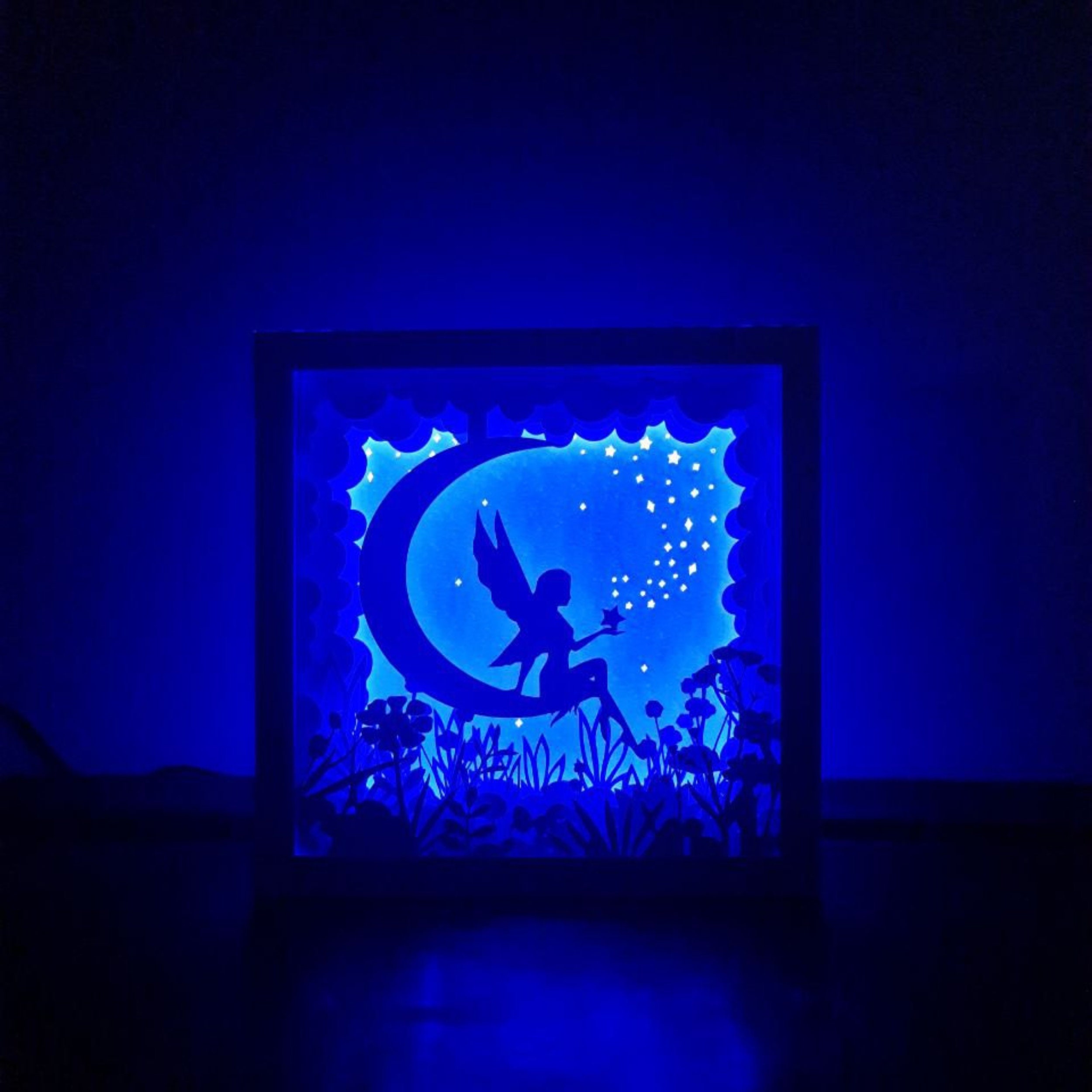 Moonlight Fantasy Shadow Box, Illuminated Papercut Lightbox, Cricut ...