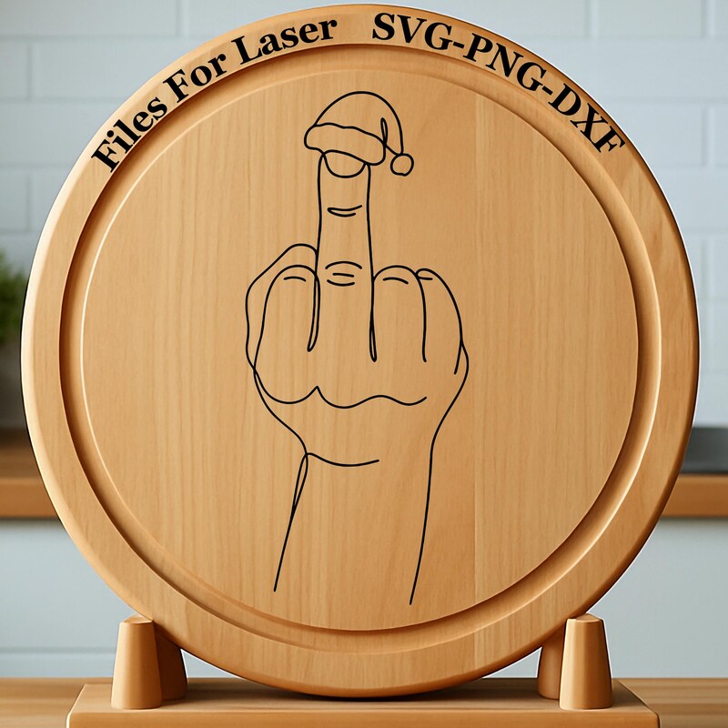 Santa Middle Finger - Etsy