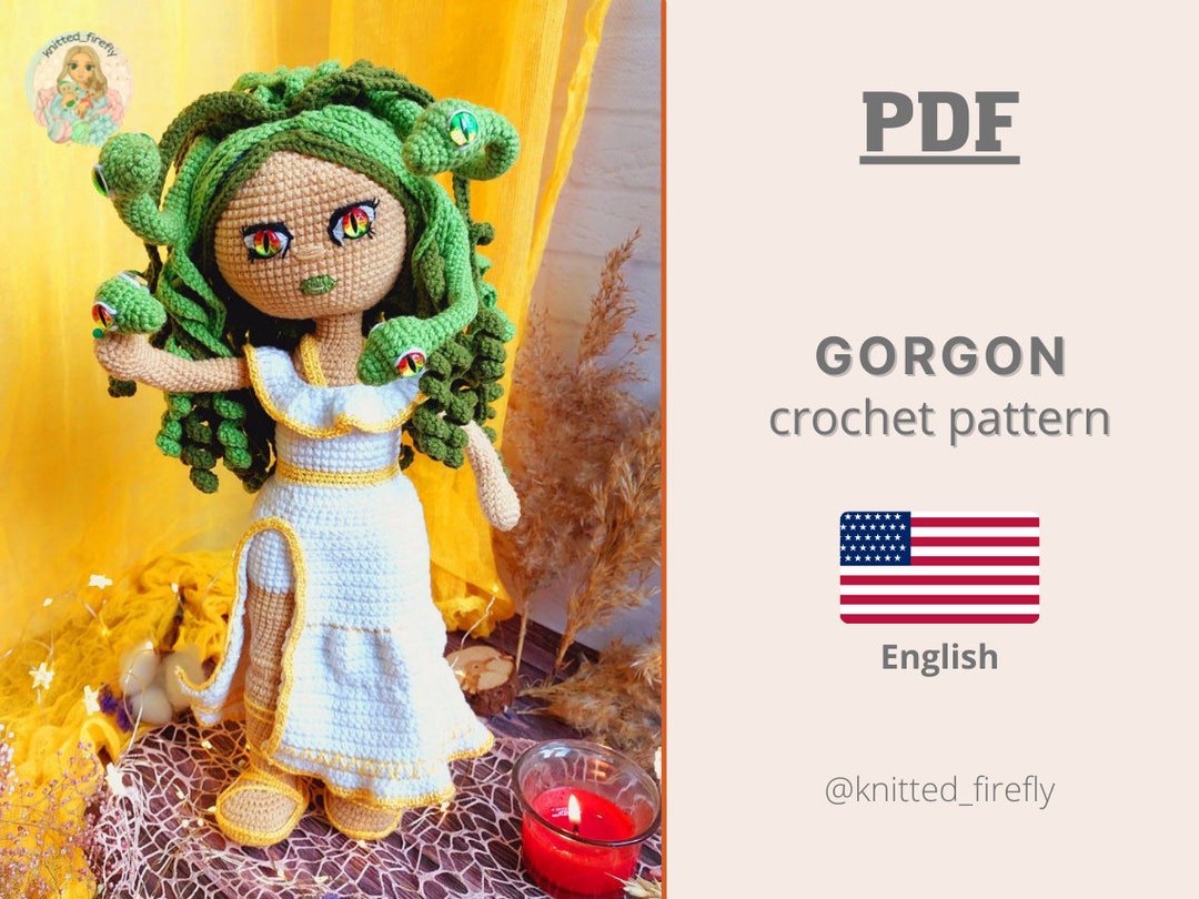 Medusa Gorgon Crochet Pattern, Amigurumi Doll (PDF Pattern) - Etsy