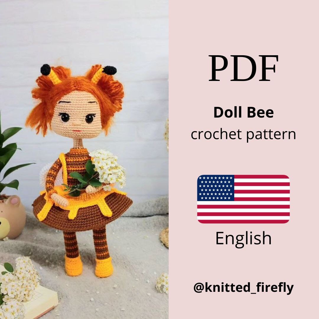 Crochet Pattern Little Doll Bee Crochet Pattern Amigurumi Toy Amigurumi ...