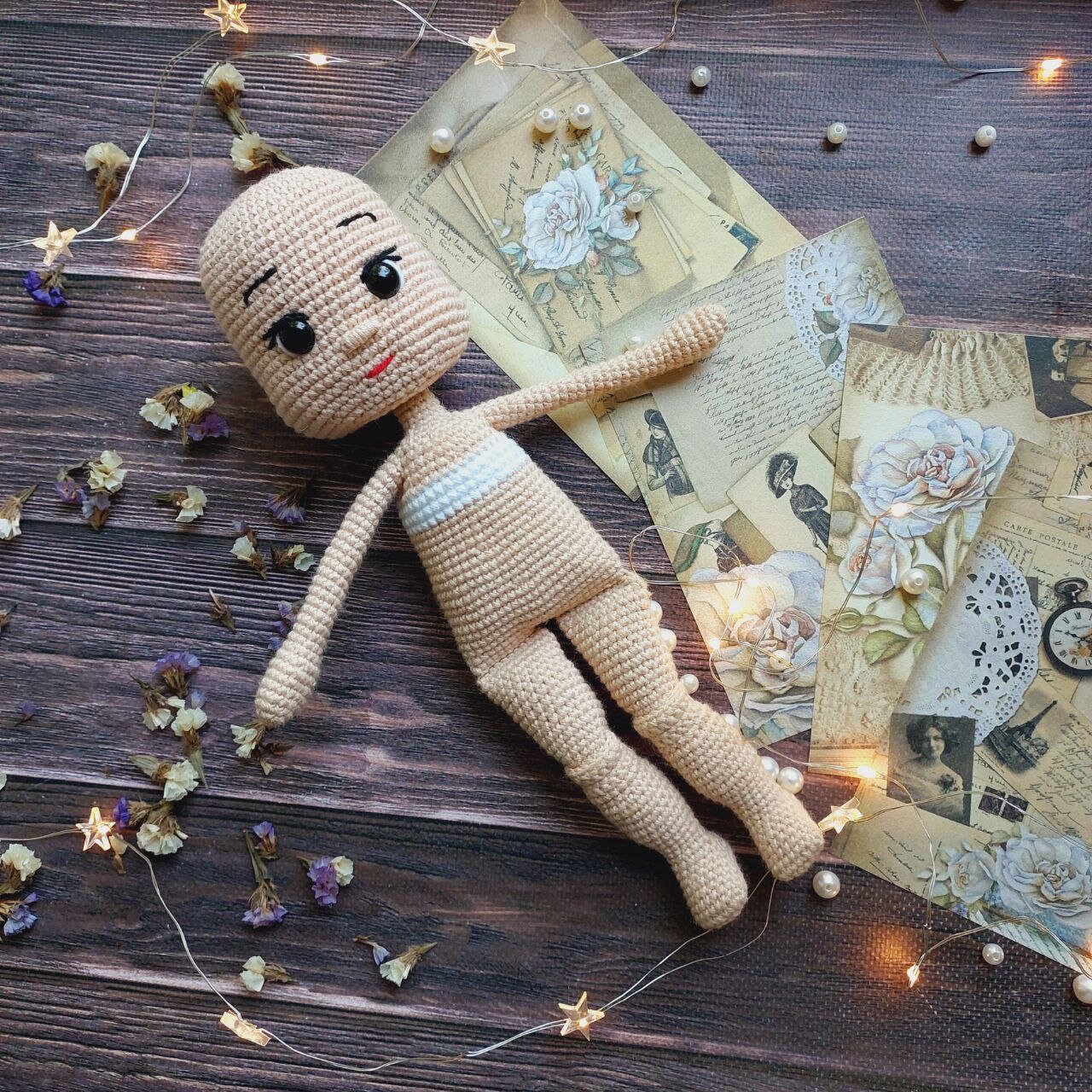 Crochet Pattern Doll Body Doll Crochet Pattern Amigurumi Toy Amigurumi ...