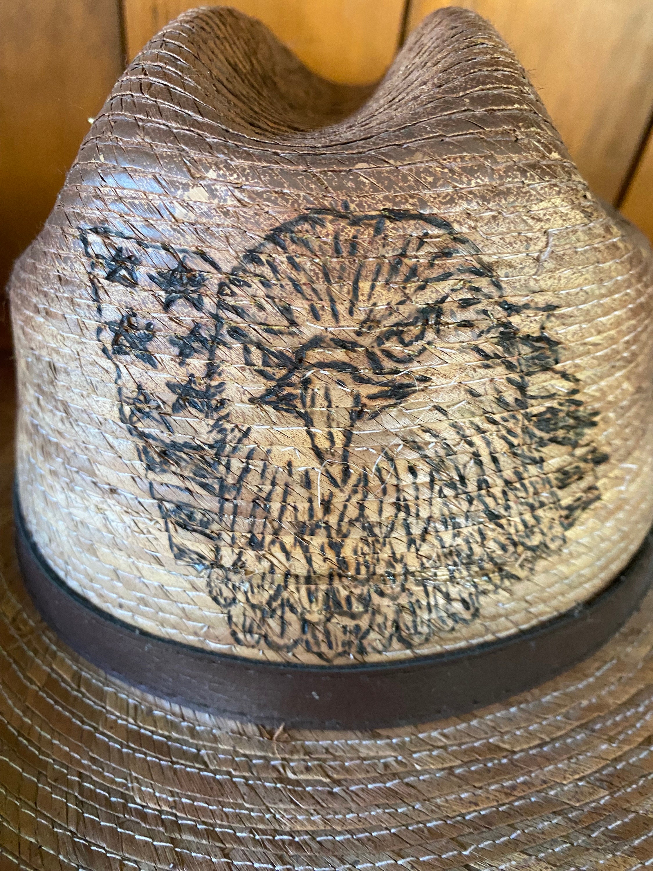 Palm Leaf Cow Boy Hat by Gold Coast - Etsy