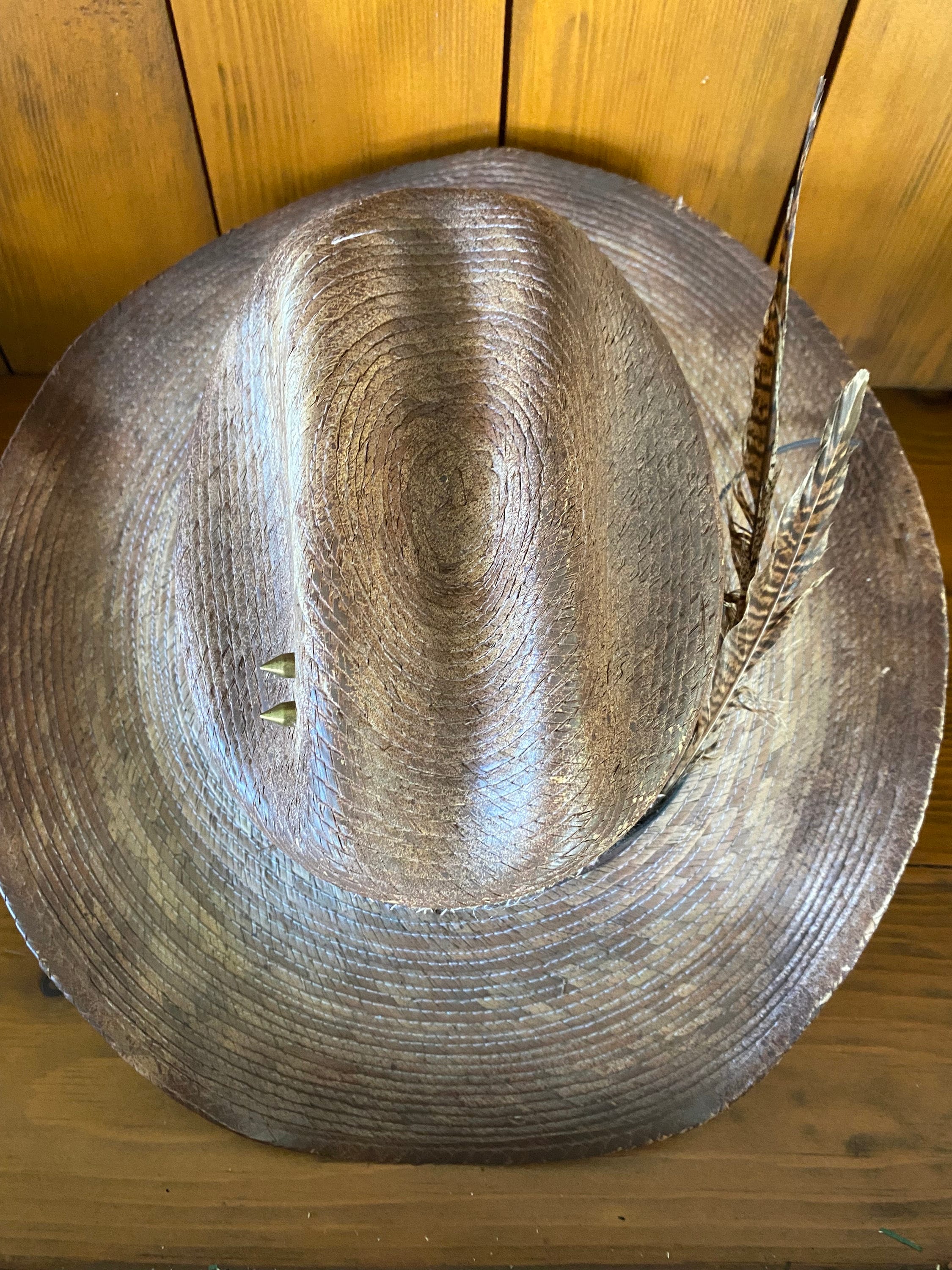 Palm Leaf Cow Boy Hat by Gold Coast - Etsy