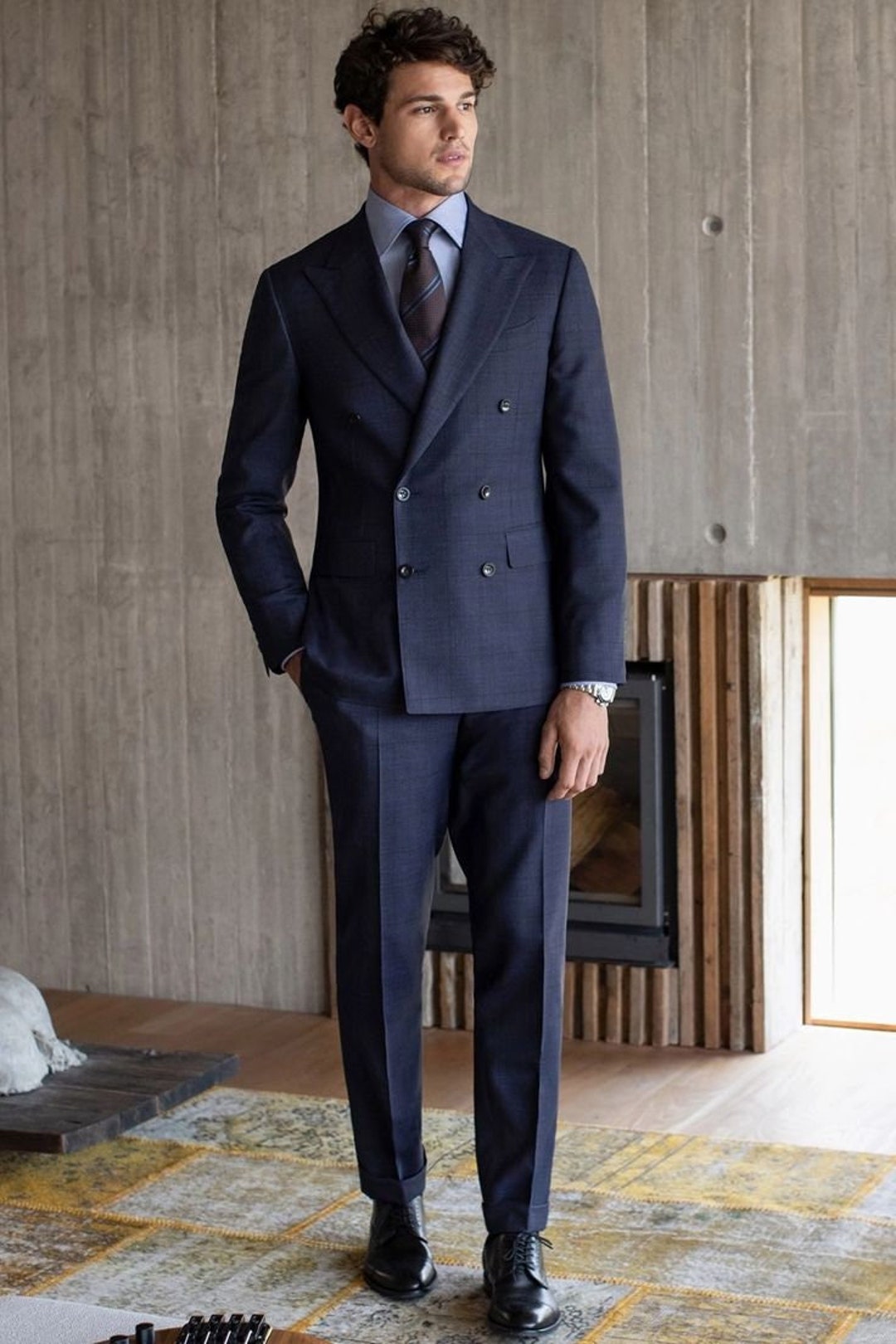 Men's Blue Coat Pant 2-piece Suit Luxe Tailored Elegance for Formal ...