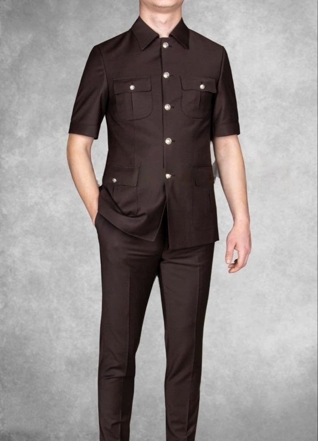 Traditional Outfit Indian Safari Suit for Men for Parties and Festive ...