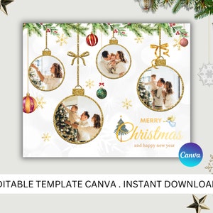 Editable Christmas Card, Printable Christmas Card, Canva Christmas Card ...