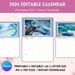 2024 Sea Waves Calendar Printable PDF & PNG Instant Download CANVA ...