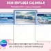 2024 Sea Waves Calendar Printable PDF & PNG Instant Download CANVA ...