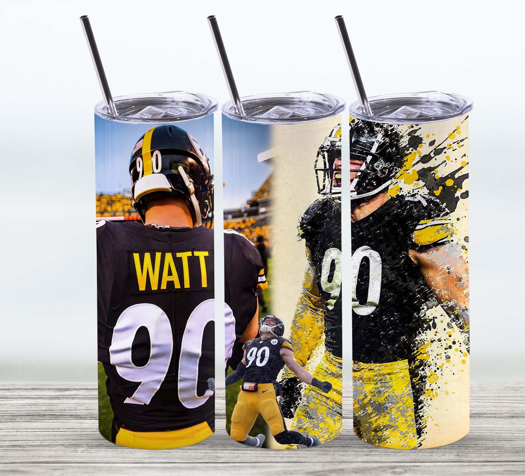 T.J Watt Tumbler 20 Oz Skinny Stitch Tumbler Sublimation Designs, Full ...
